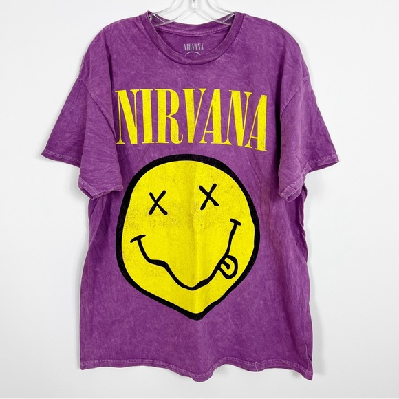 NIRVANA | Tops | Nirvana Colorful Crewneck Graphic Licensed Band Tee ...